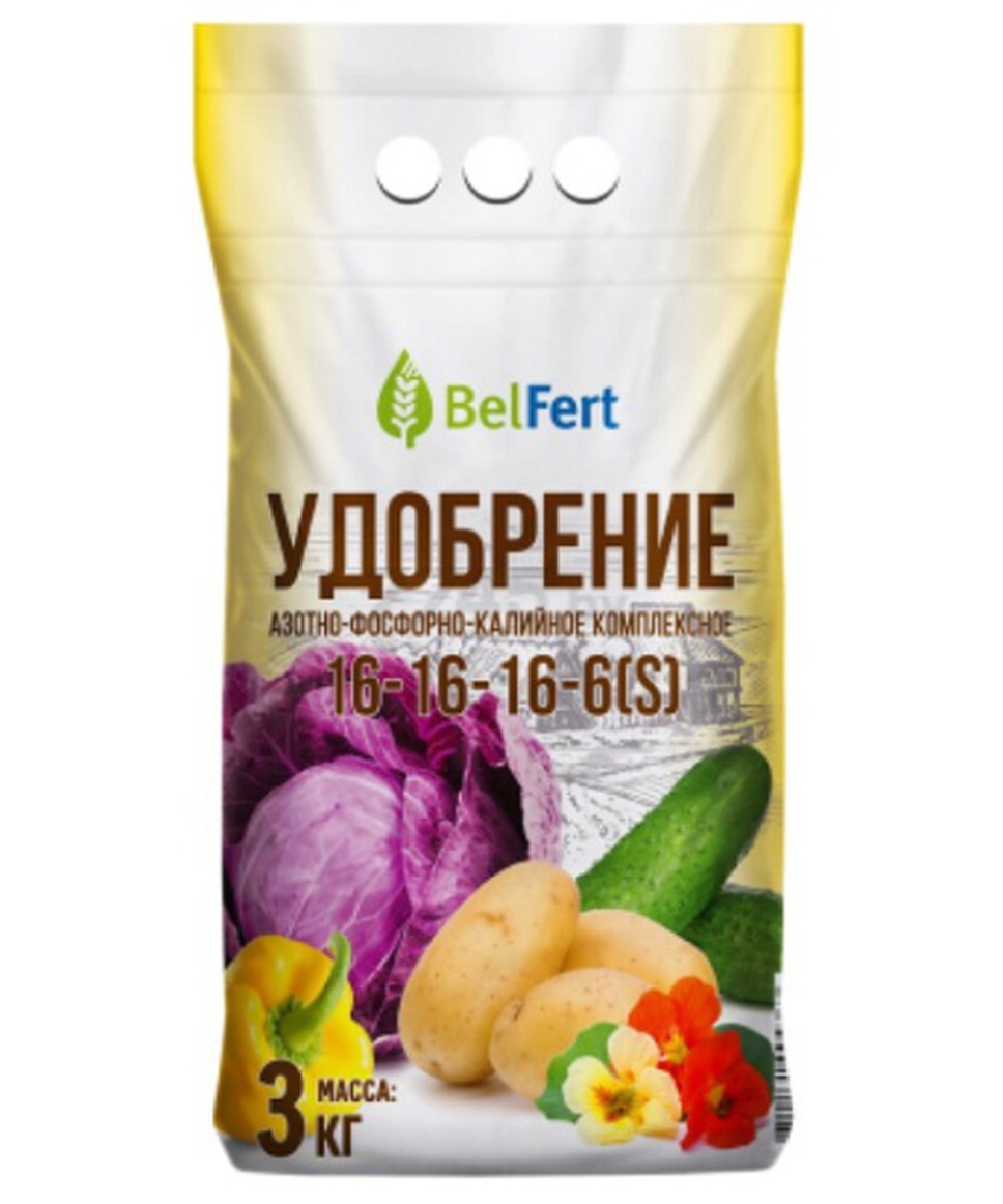 Купить Азотно-фосфорно-калийное 16-16-16 удобрение 3 кг, РБ по цене 10. ...